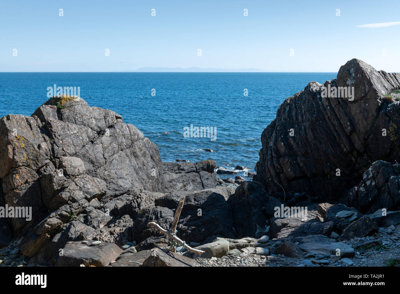 Isle of Man viewed from Scotland Stock Photo - Alamy