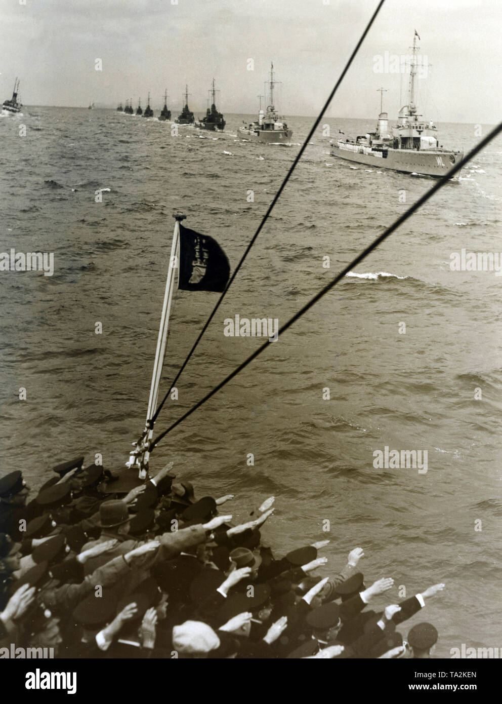 The major naval exercises in the presence of Hitler ended with a parade ...