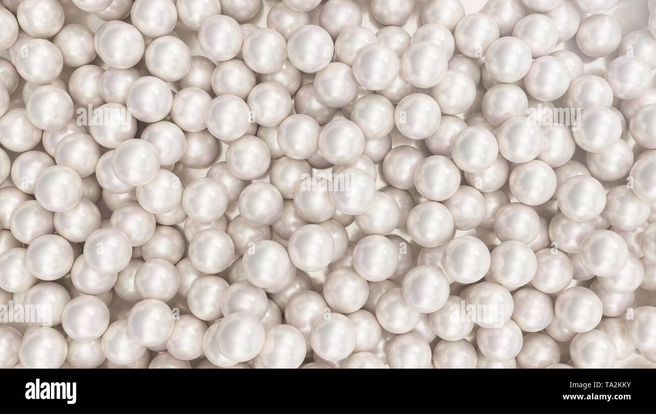 Pile of pearls. Background of the plurality of beautiful pearls. Gems ...