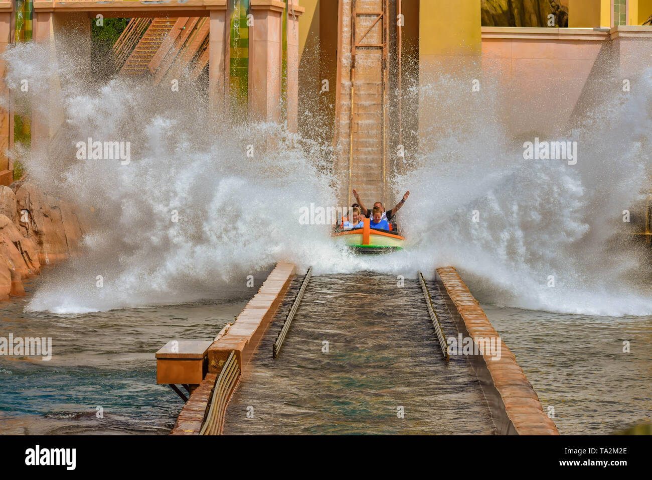 Orlando, Florida . February 26, 2019. People enjoying amazing Journey ...