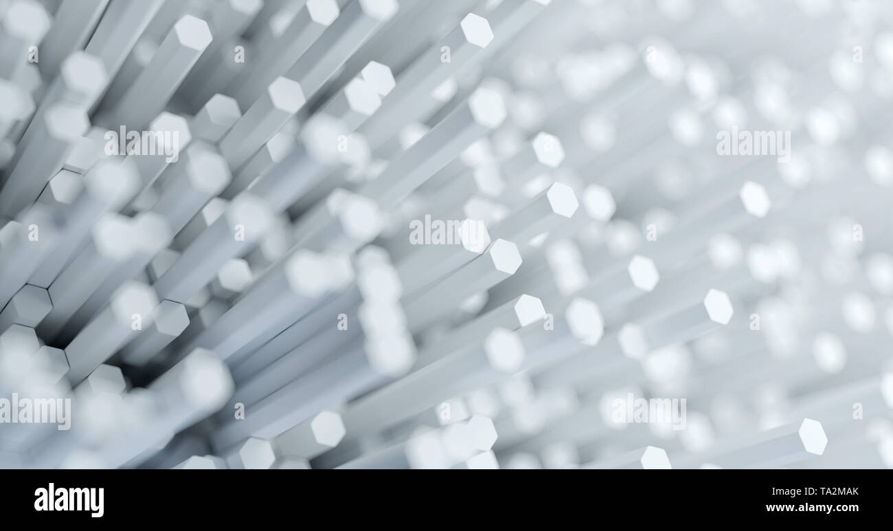 Abstract technological hexagonal background. 3d rendering. Geometric ...