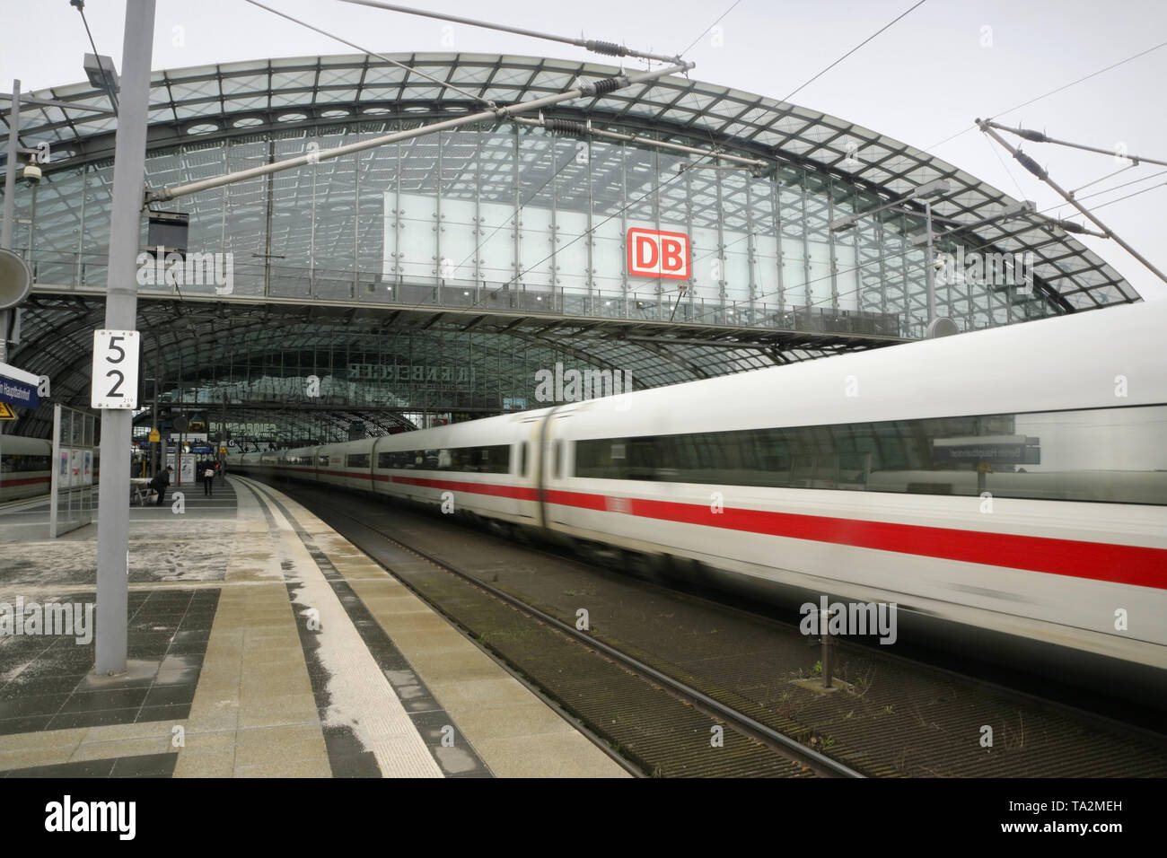 Deutsche Bahn ICE 2 inter-city high speed express train passing through ...