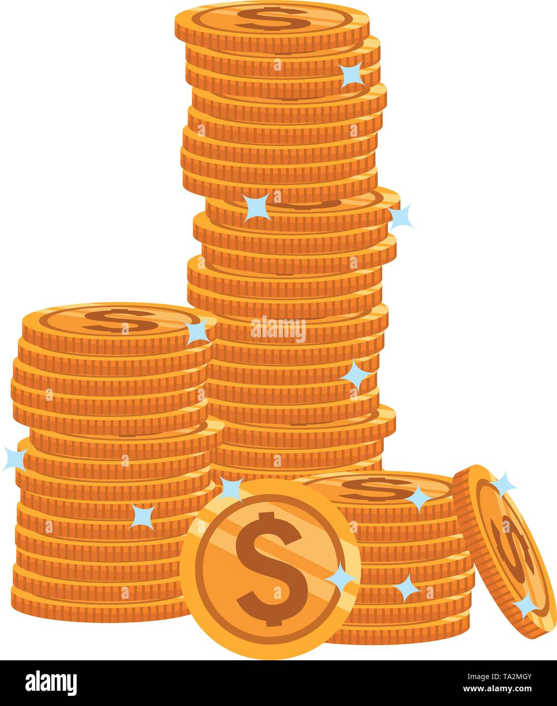 stacked coins icon Stock Vector Image & Art - Alamy