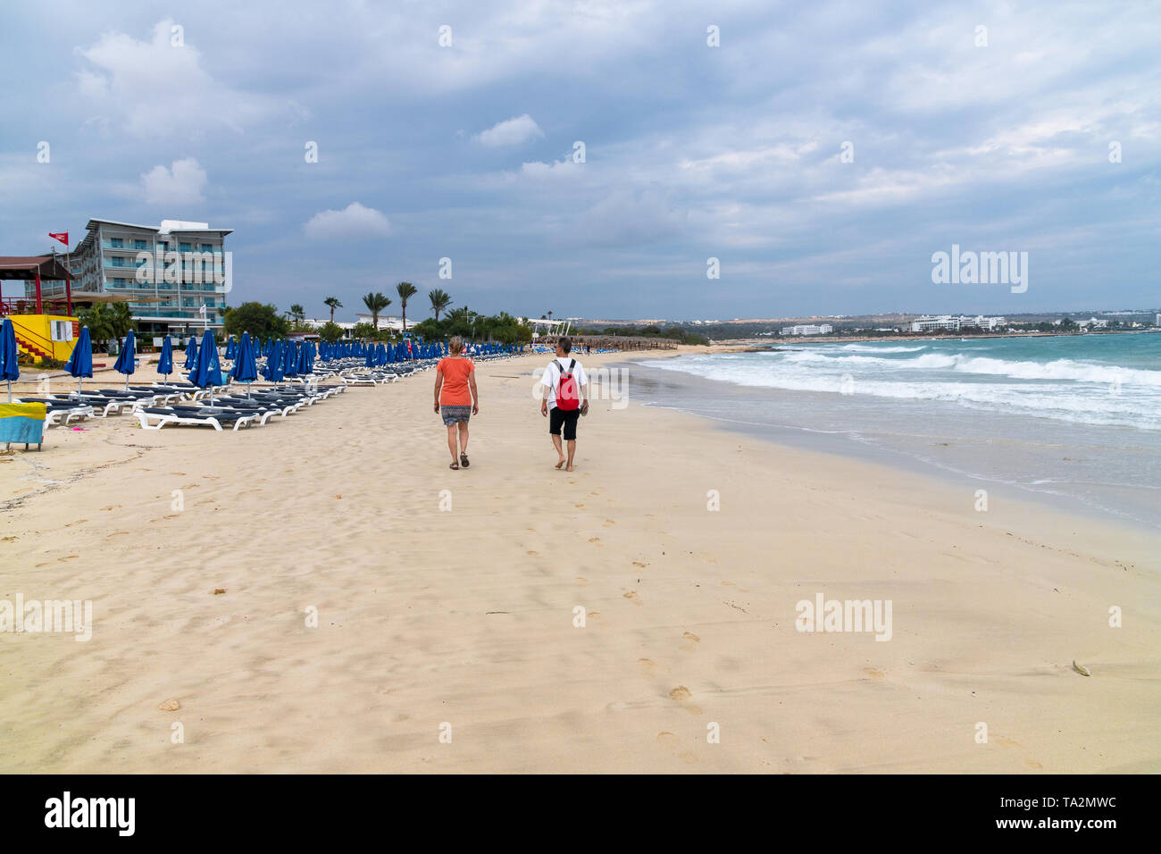 Cyprus beach with people hi-res stock photography and images - Alamy
