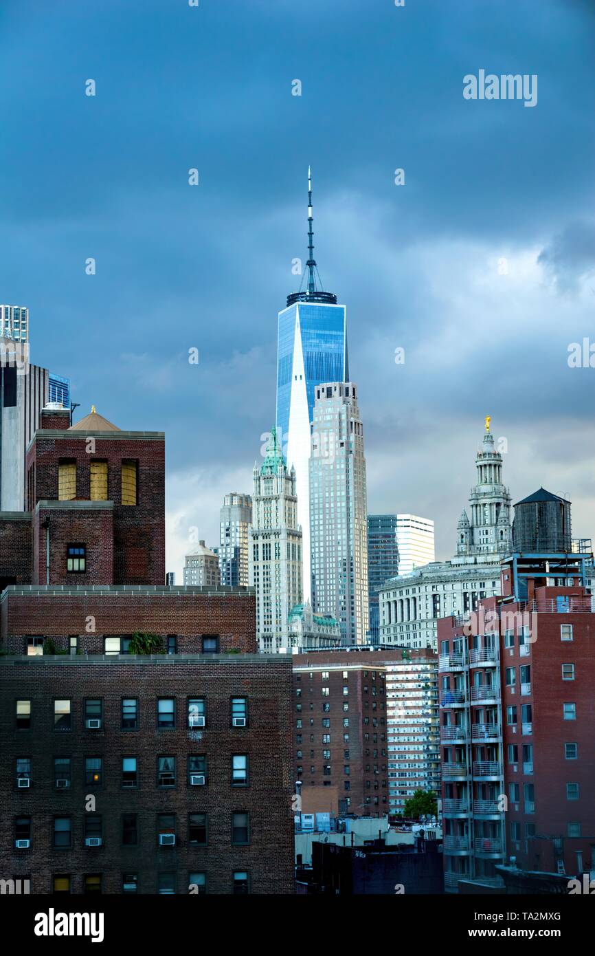 New York City, NY/USA - 08/01/2018: The new World Trade center, Freedom ...