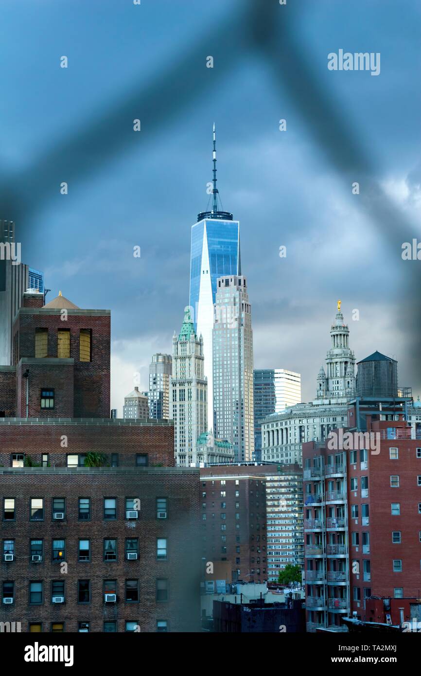 New York City, NY/USA - 08/01/2018: The new World Trade center, Freedom ...