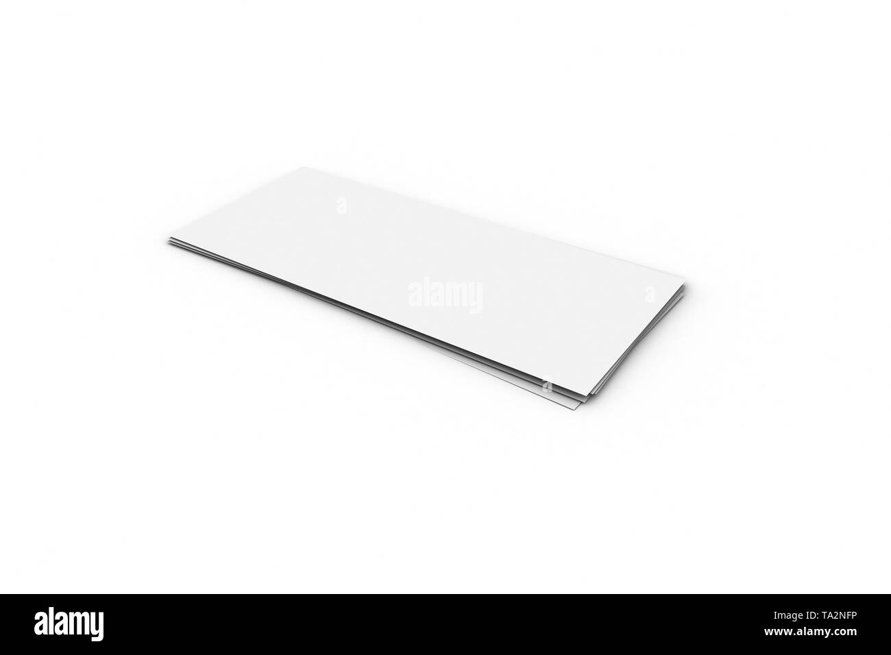 3d rendering, perspective view of blank money banknote template mock up ...