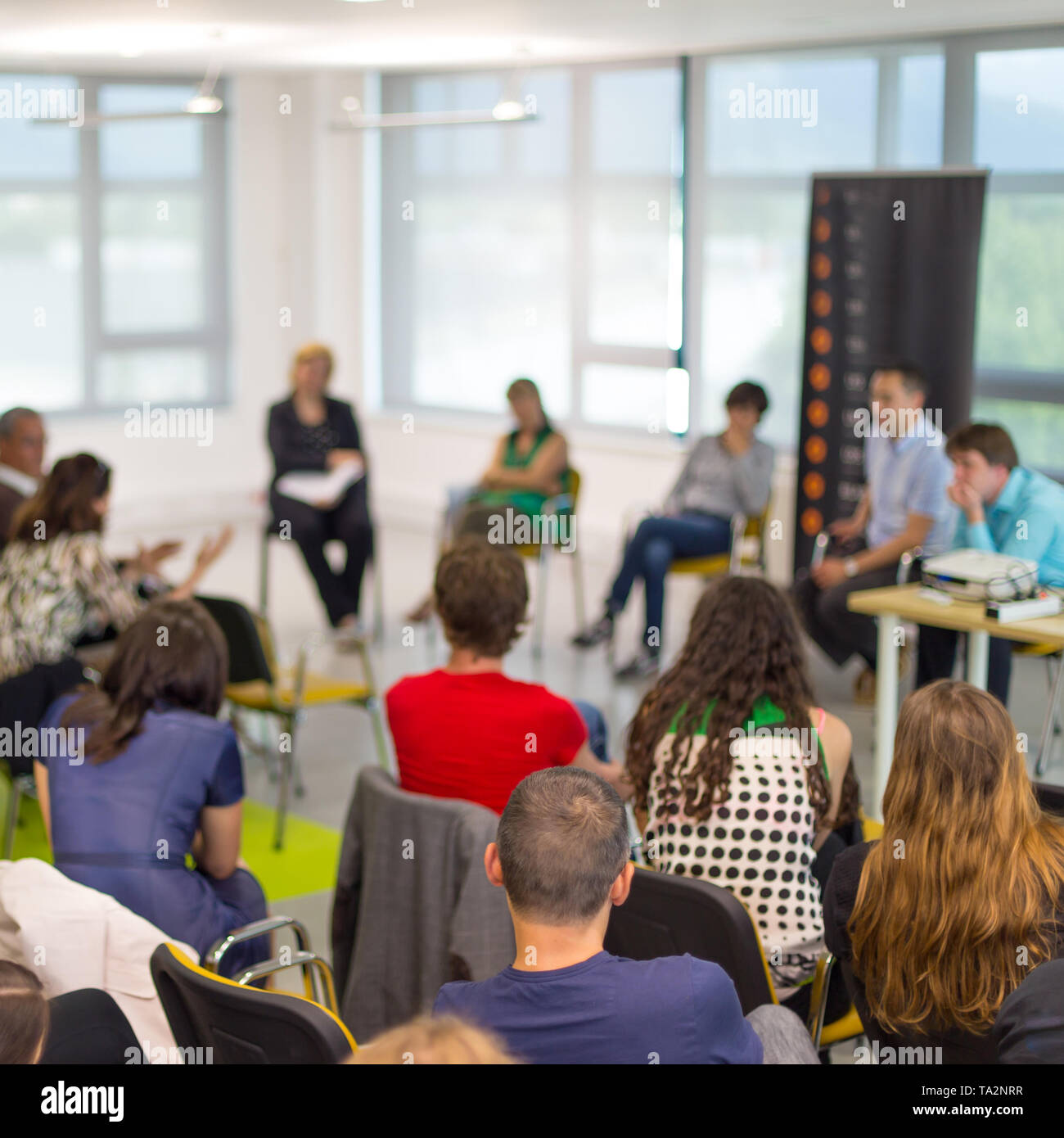 Round table discussion at business and entrepreneurship convention ...