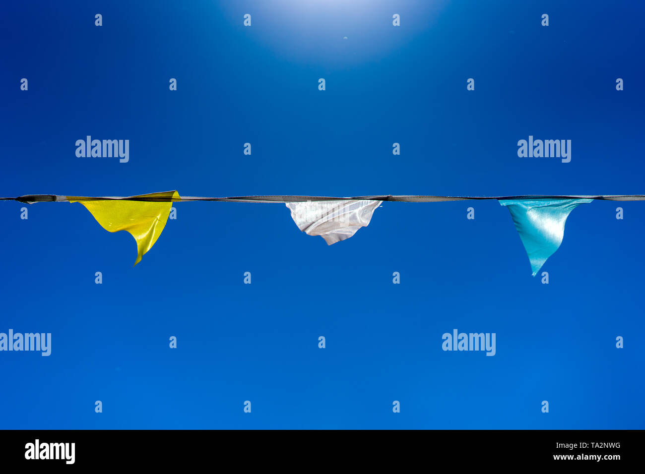 Triangular flags in wind hi-res stock photography and images - Alamy