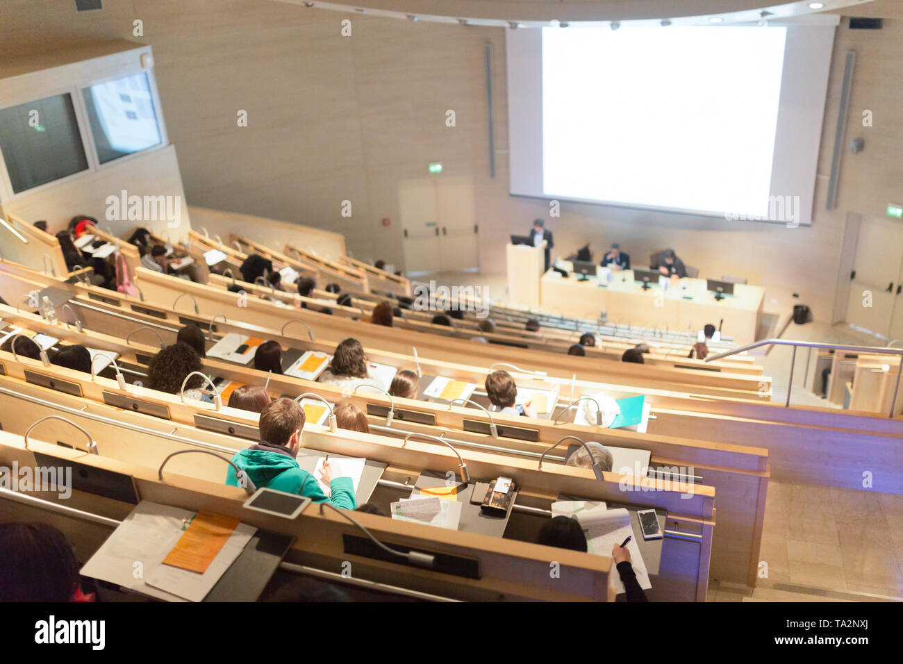 Audience in the lecture hall Stock Photo - Alamy