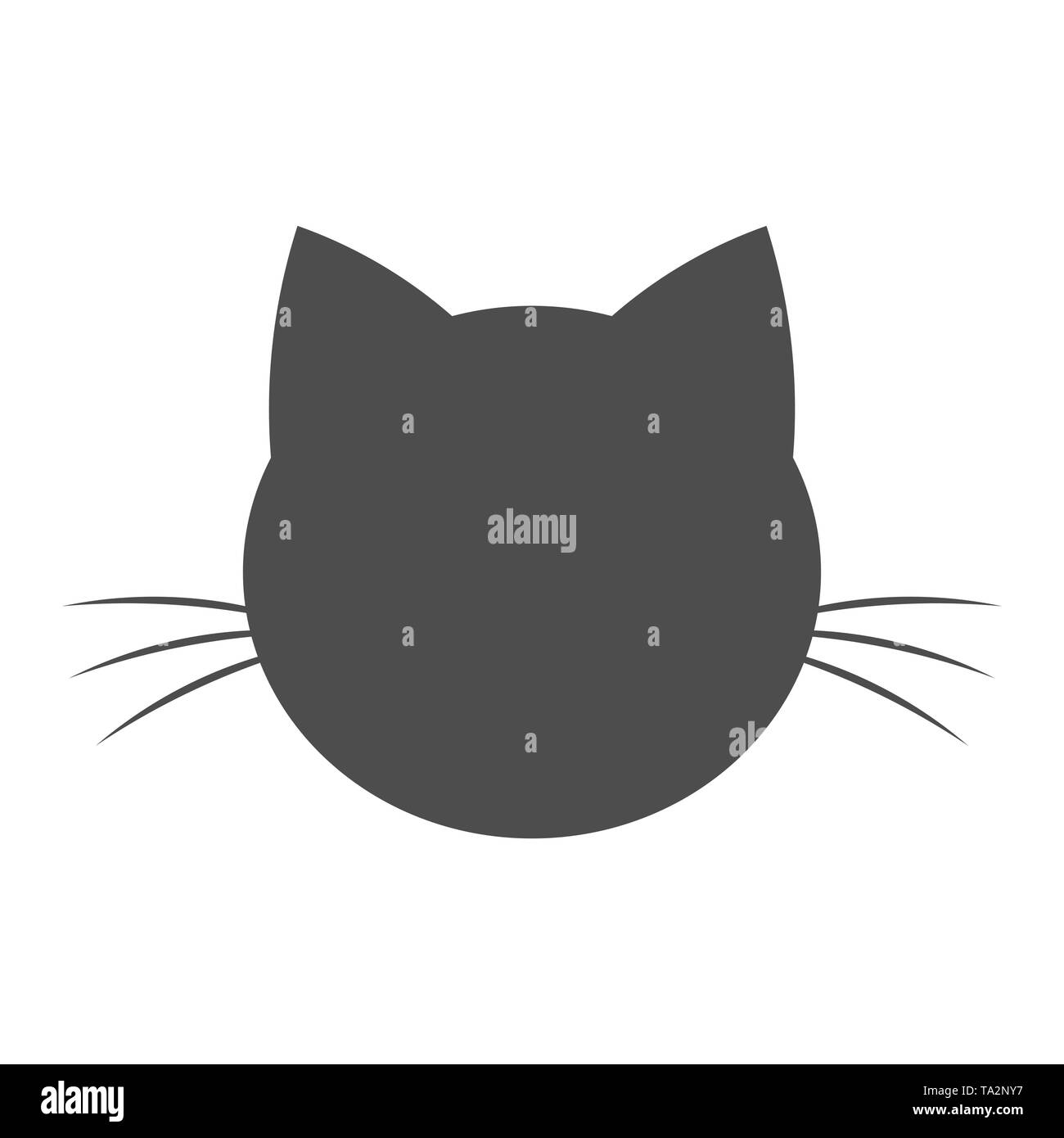 Cat head shape icon. Vector illustration Stock Vector Image & Art - Alamy