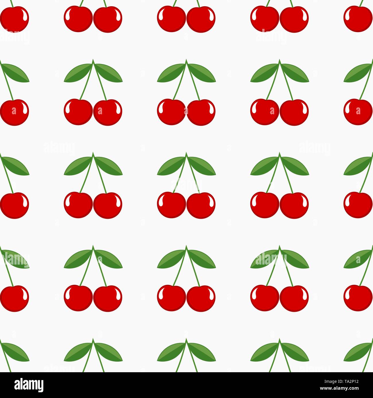 Cherry seamless pattern. Vector illustration Stock Vector Image & Art ...