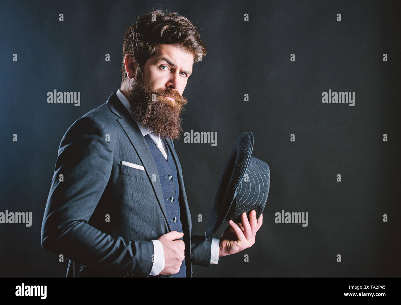 englishman. Businessman in suit. Secret shy. Male formal fashion ...