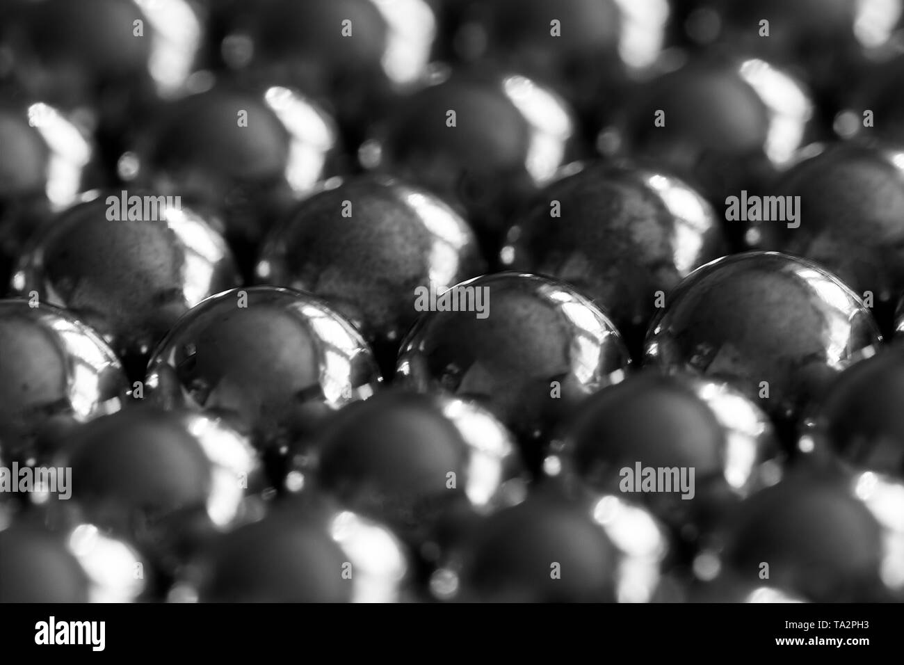 Close-up and perspective with the blurring of many objects forming an ...
