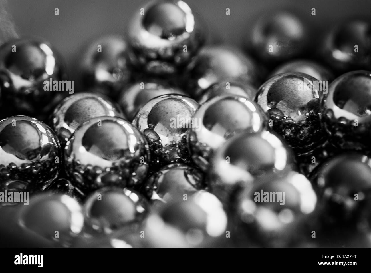 Close-up and perspective with the blurring of many objects forming an ...
