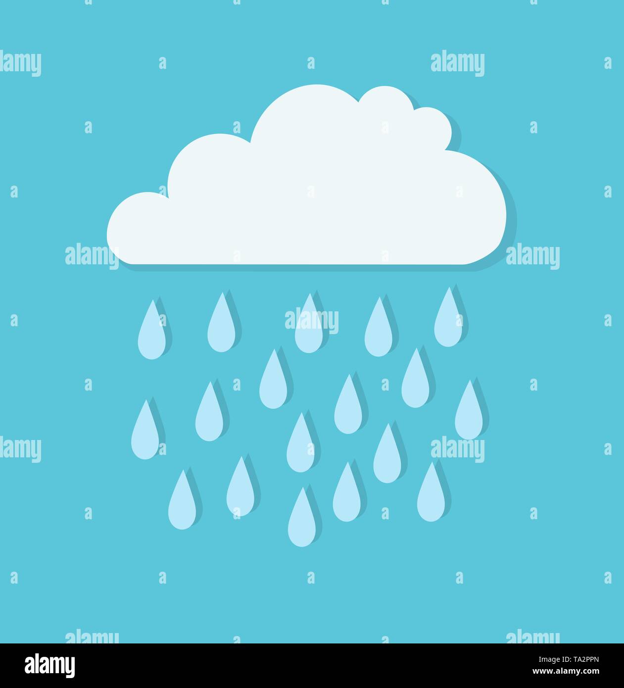 Raining cloud. Simple vector illustration Stock Vector Image & Art - Alamy