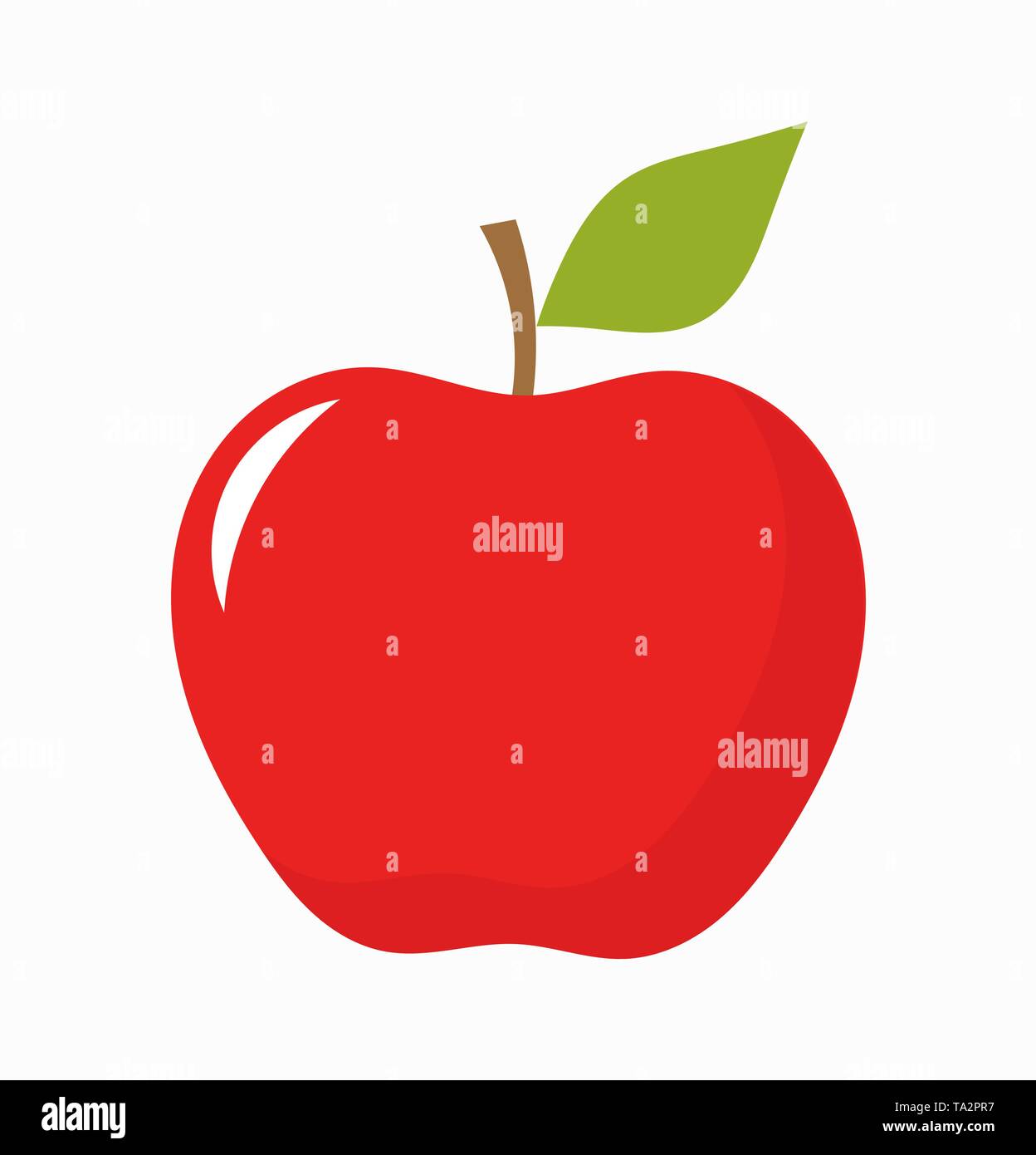 Red apple fruit. Vector illustration Stock Vector Image & Art - Alamy