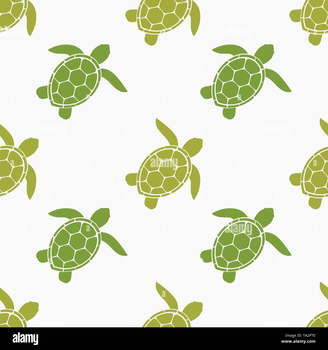 Green sea turtles seamless pattern. Vector illustration Stock Vector ...