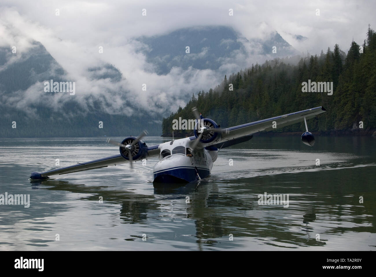 British Columbia, Canada, Salmon fishing at King Salmon Resort, Rivers ...