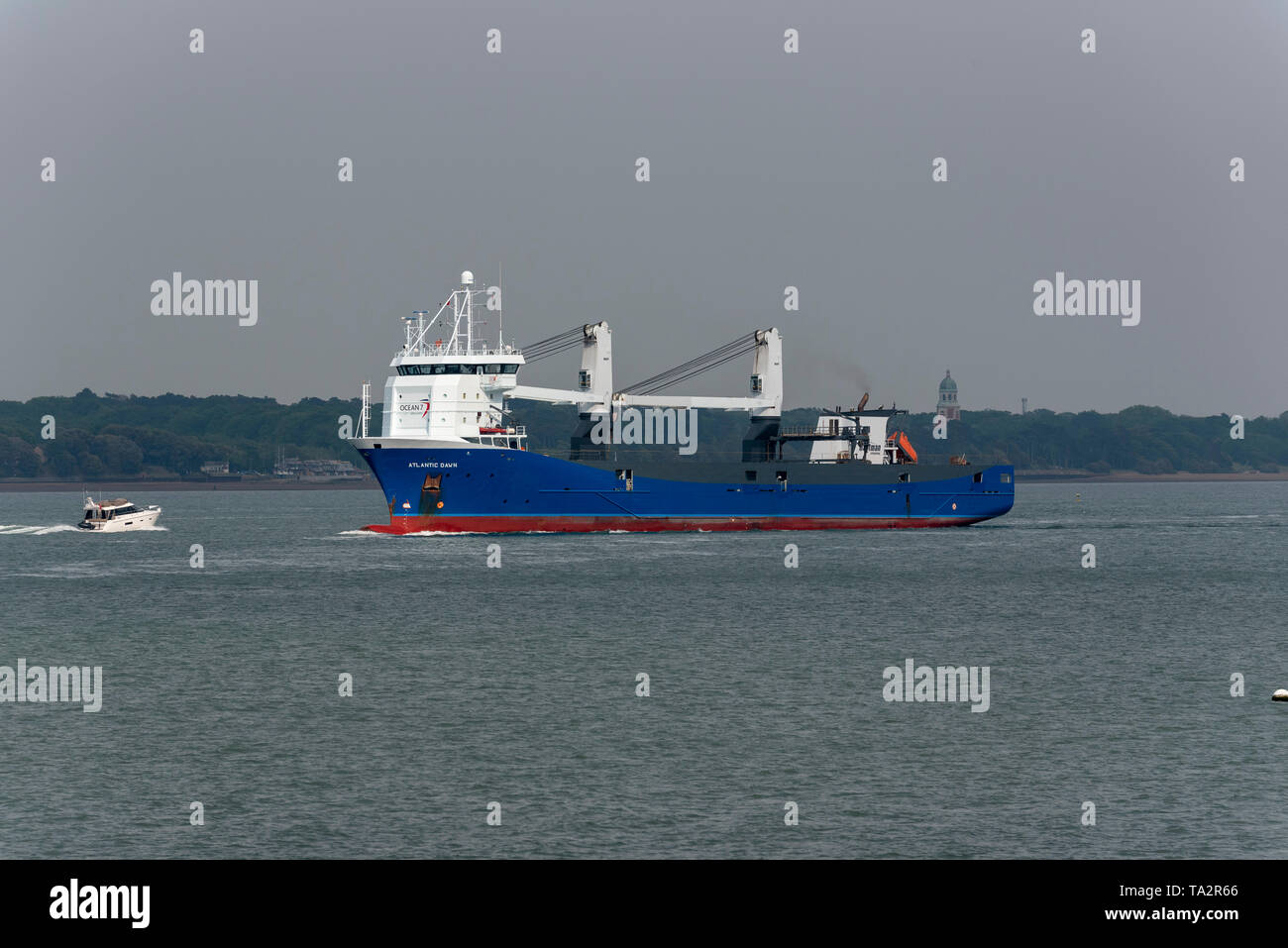 Southampton Water, England, UK. Underway on Southampton Water the ...