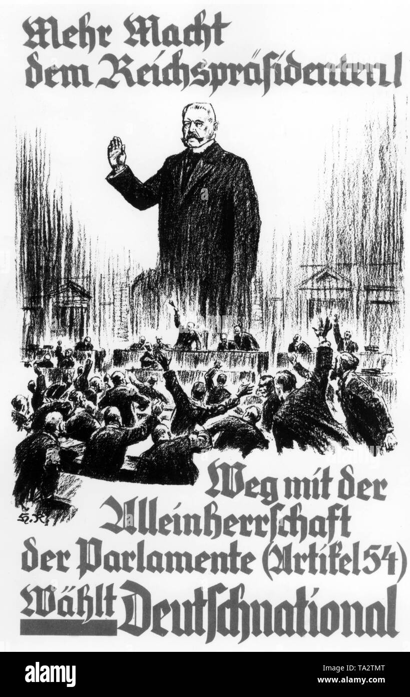 Dnvp election poster Black and White Stock Photos & Images - Alamy