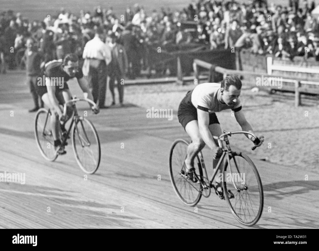 Two track cyclists Black and White Stock Photos & Images - Alamy