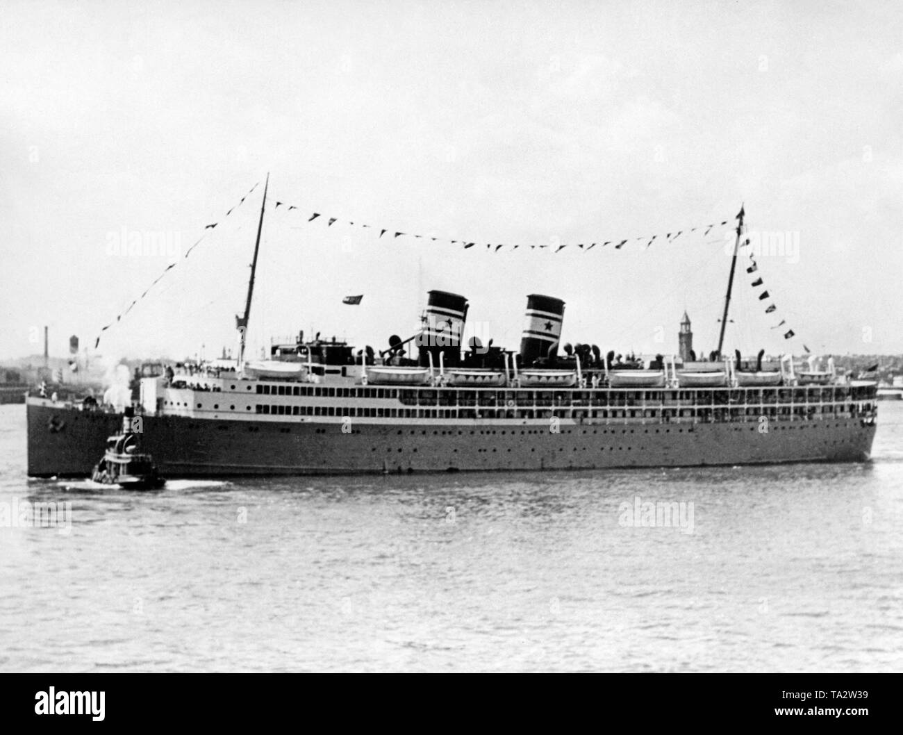 The American passenger ship S.S. "Iroquois" brought 584 American ...