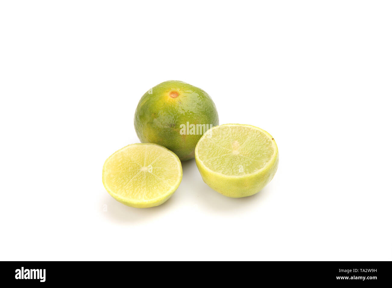 lime slice isolated on white Stock Photo - Alamy