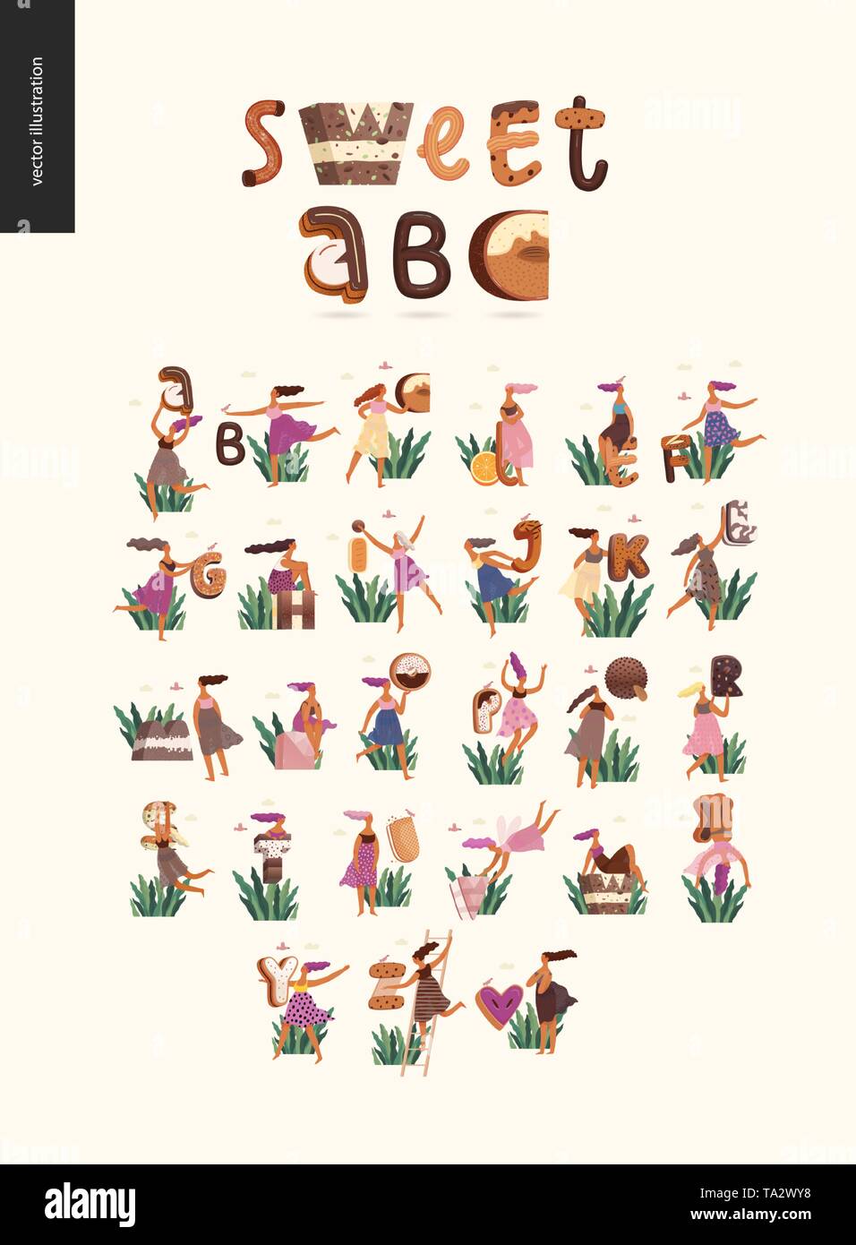 Coo alphabet Stock Vector Images - Alamy