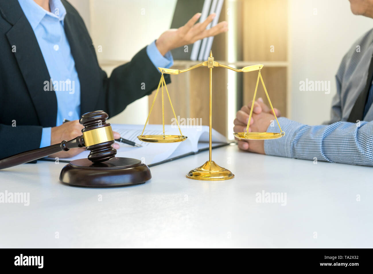 businesswoman leader of the group in law firm corporate and judge court ...