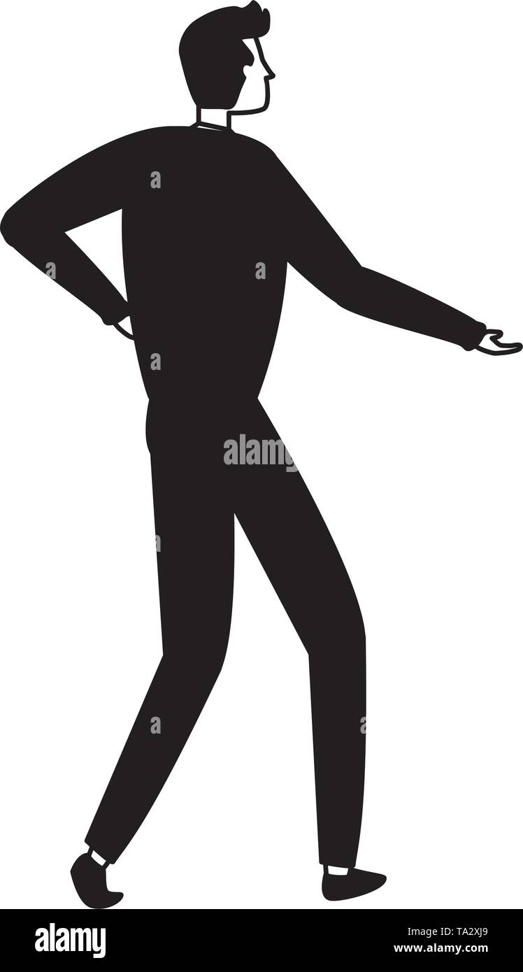 Rear back elegant man Stock Vector Images - Alamy
