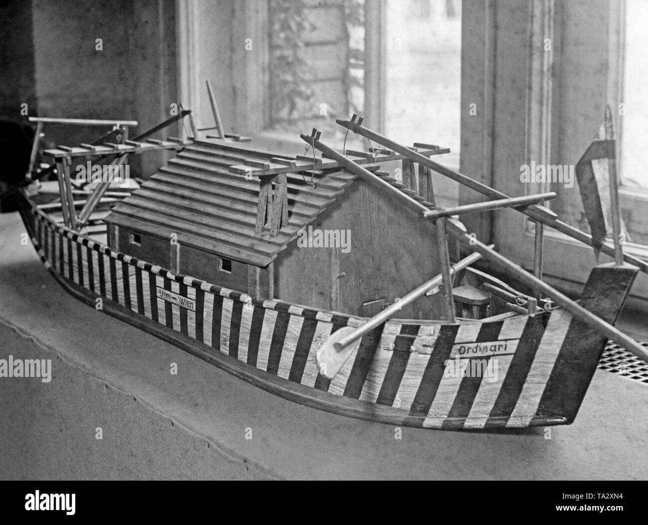 Model of an "Ulmer Schachtel" at an exhibition in the Prussian State ...