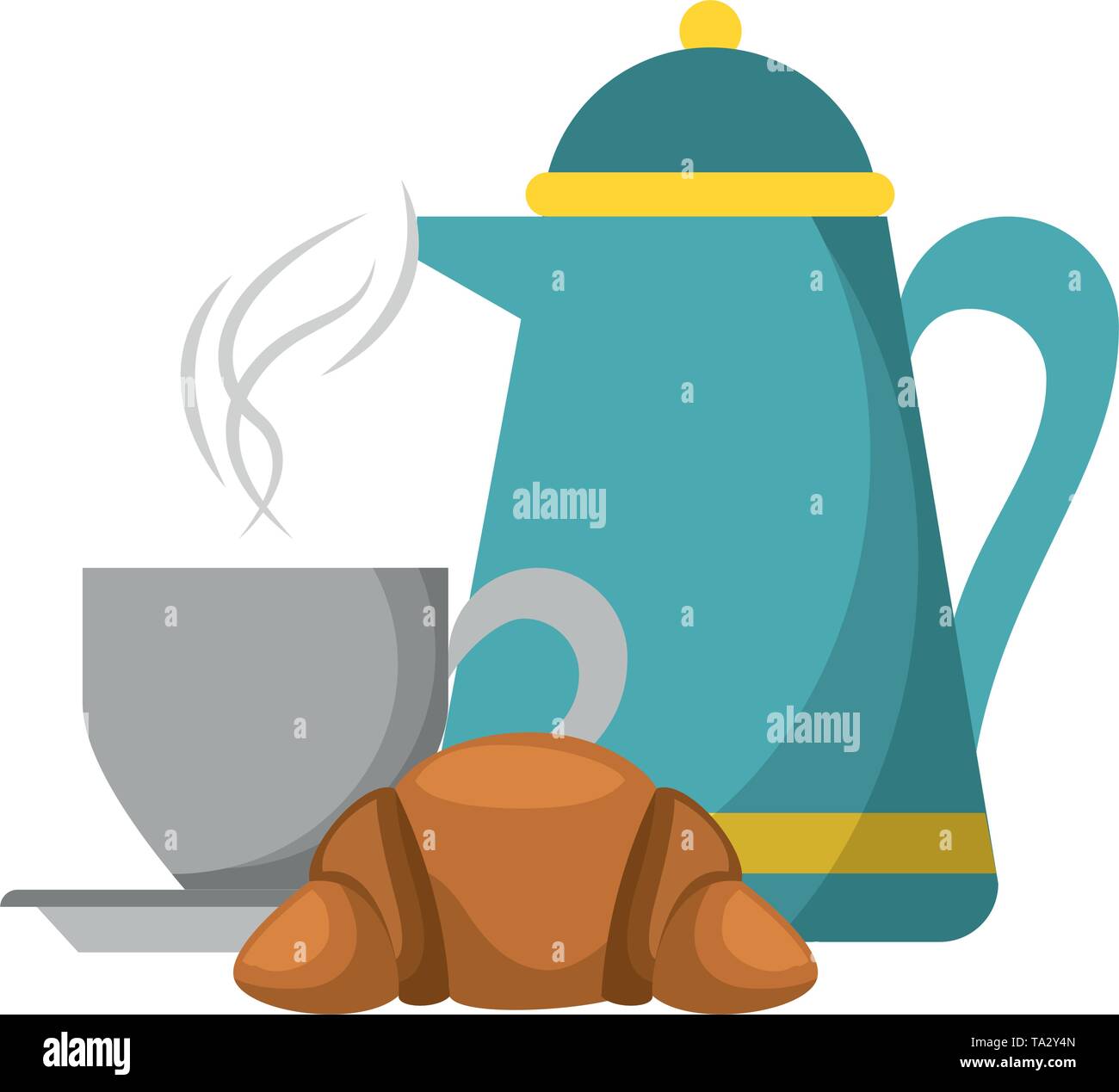 Breakfast morning food cartoons Vector illustration Stock Vector Image ...