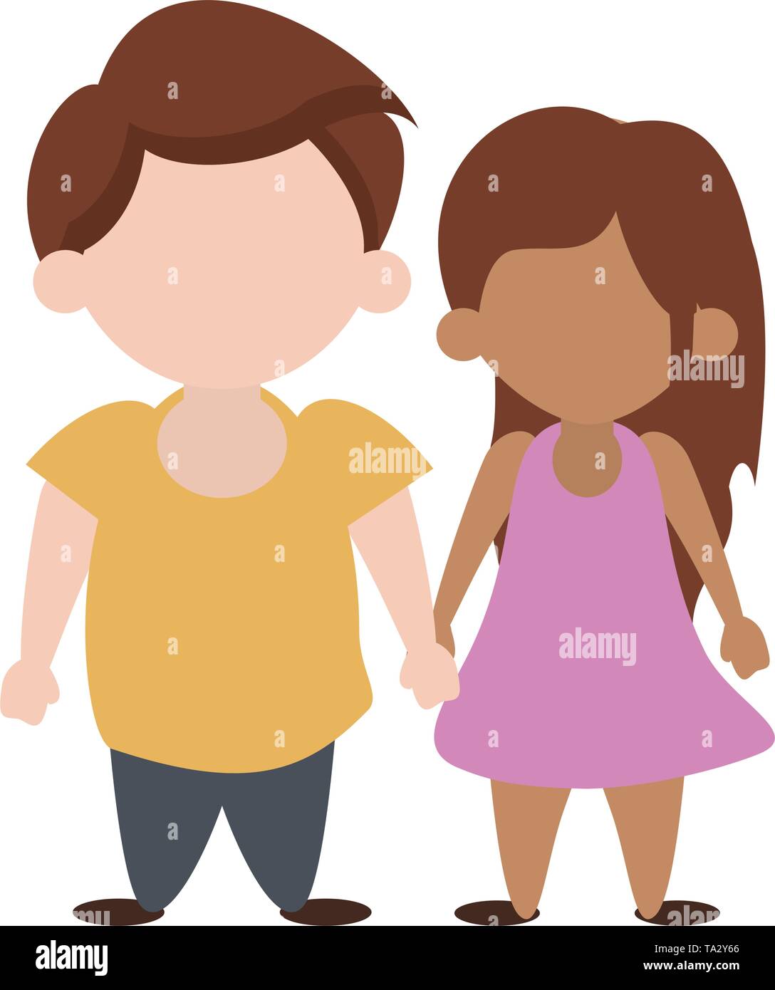 Kids in love cartoon Vector illustration Stock Vector Image & Art - Alamy