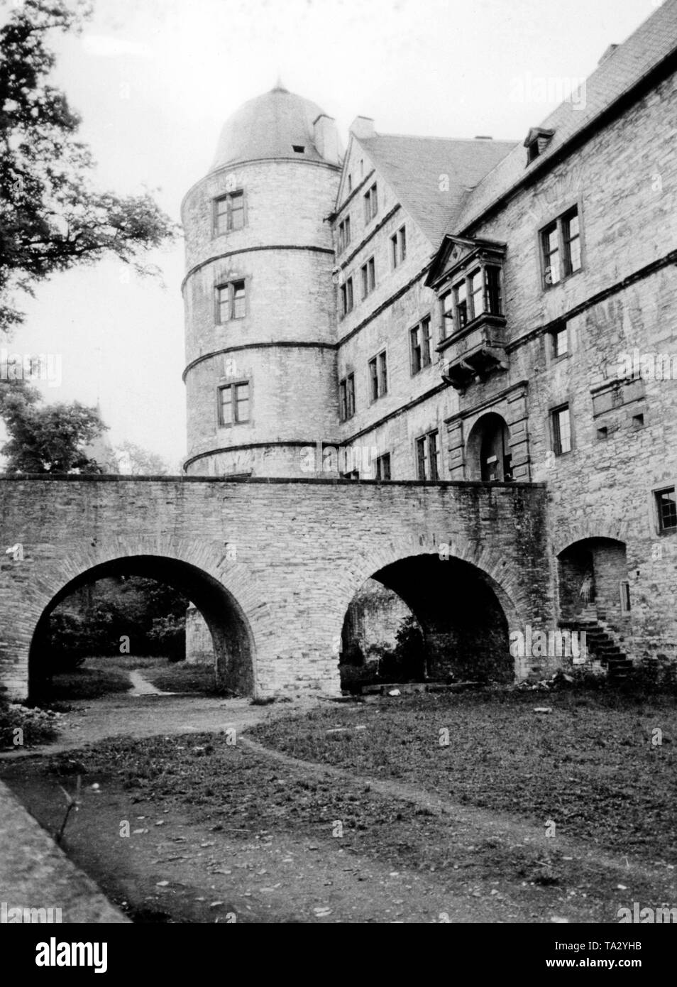 Wewelsburg as a Nazi castle in National Socialism. Undated photo Stock ...