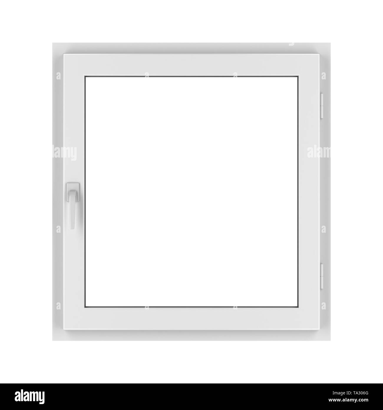 PVC window isolated on white background, front view Stock Photo - Alamy