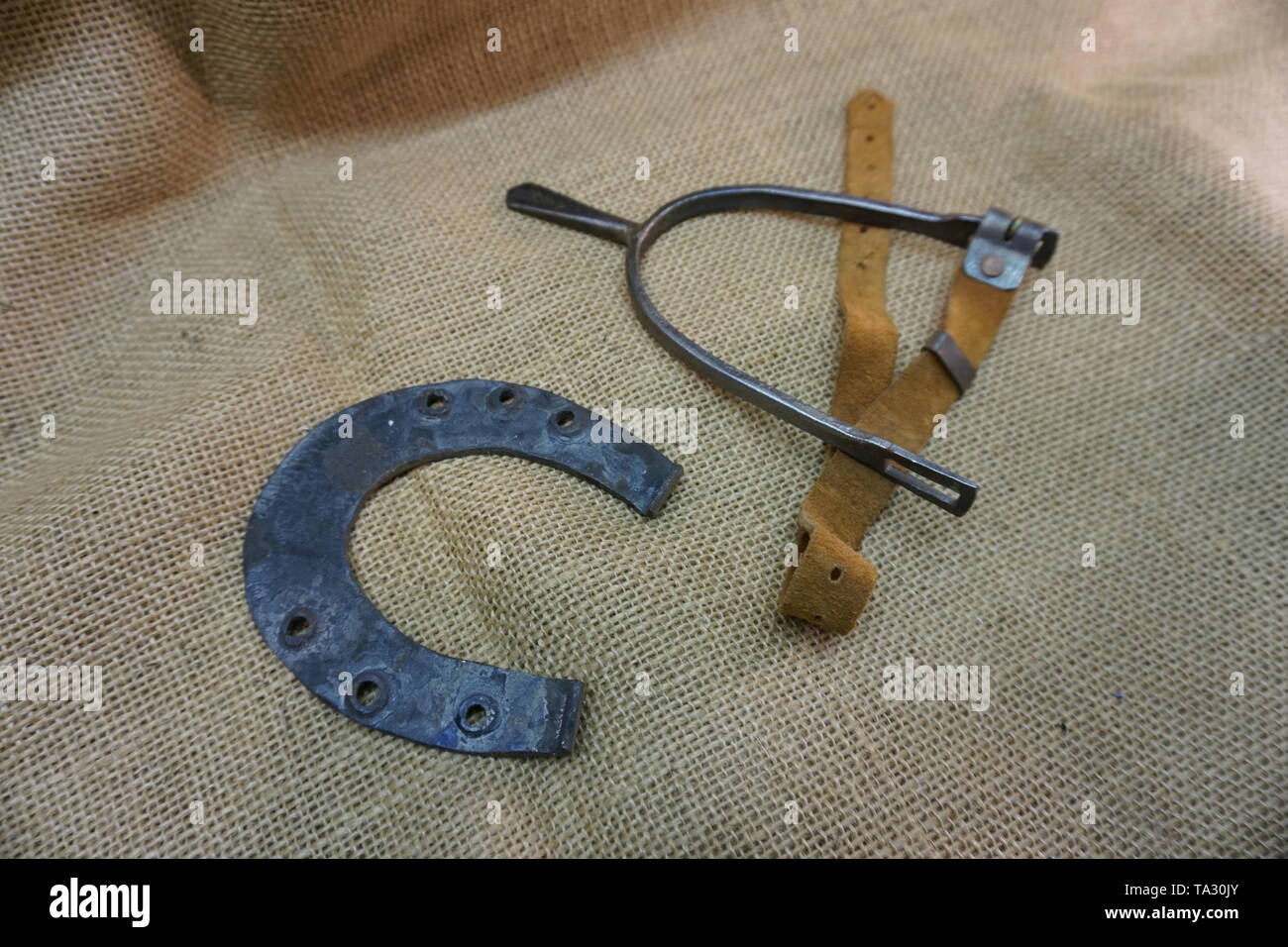 anglo saxon norse viking spur and horseshoe from coppergate, york 9thc ...