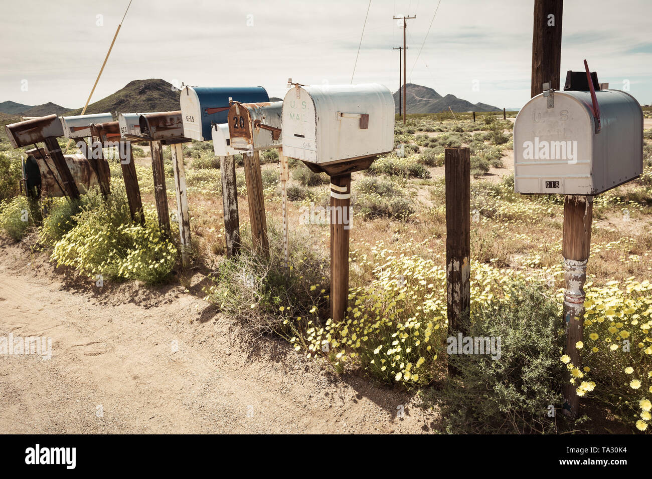 Us mail rural route vintage hi-res stock photography and images - Alamy