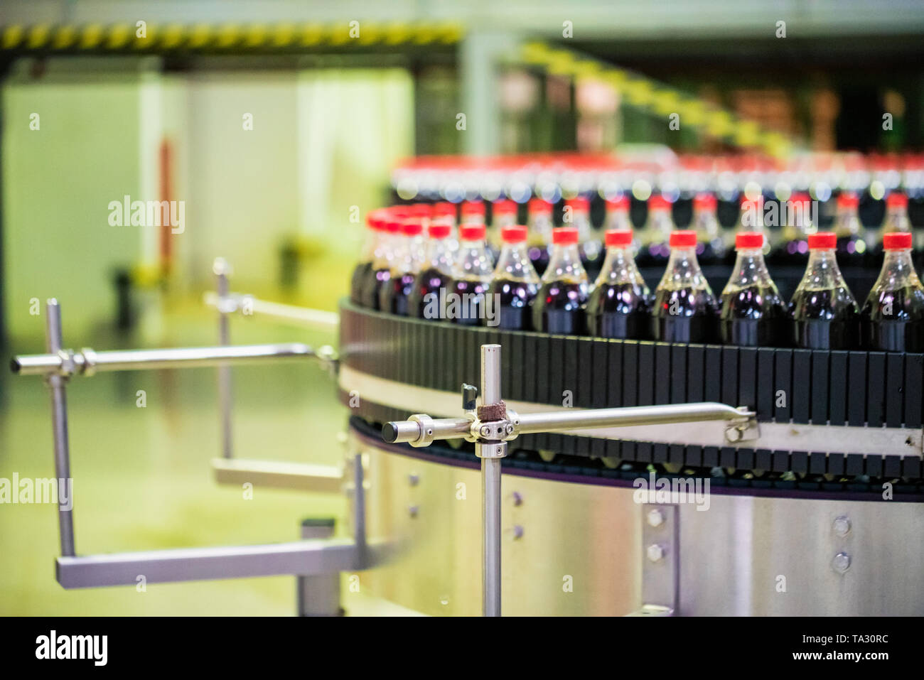 ROSTOV-ON-DON, RUSSIA -13 NOVEMBER 2018: Coca-Cola bottling line at ...