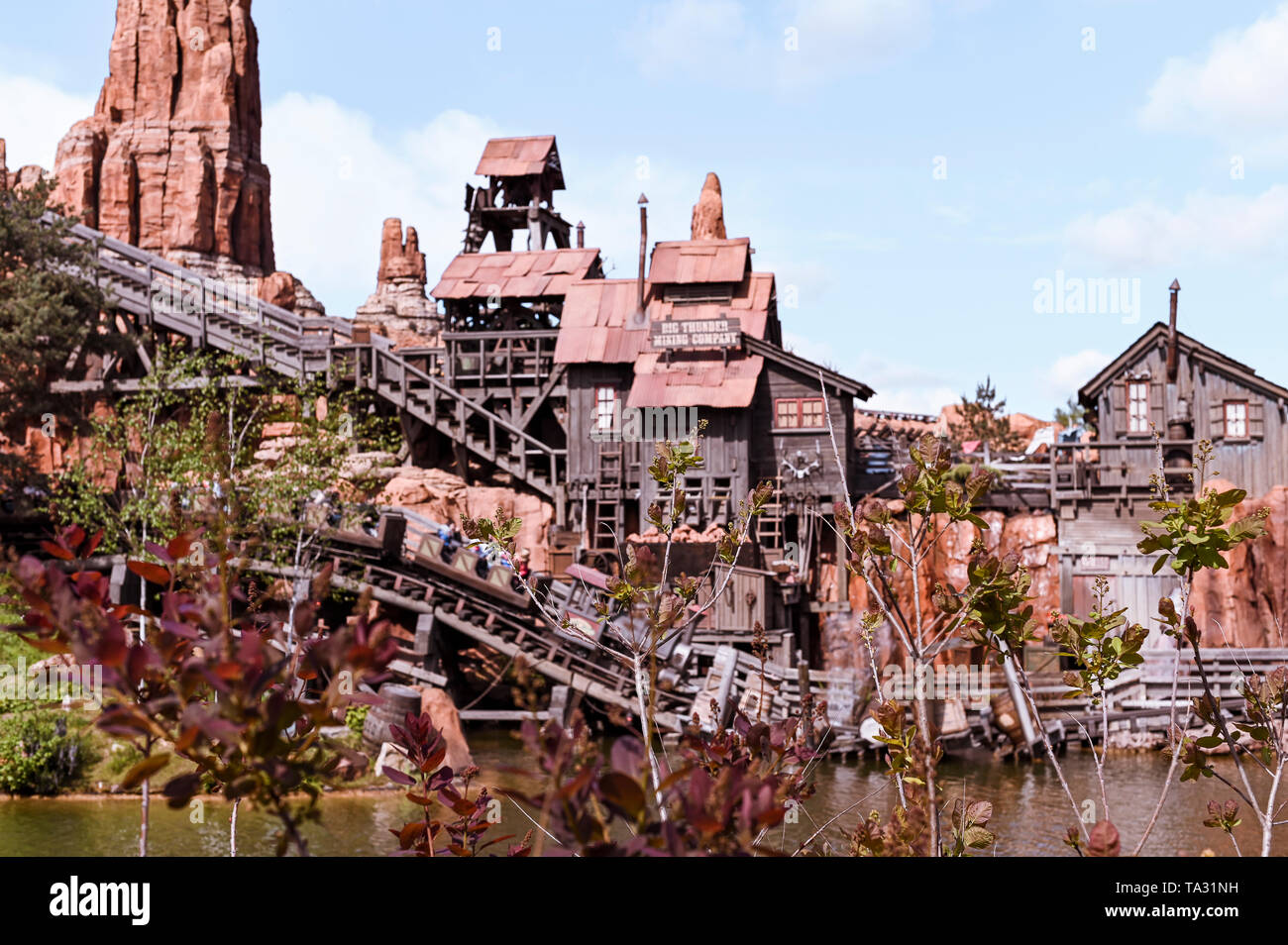 Slides in Disneyland Park. Attraction for the whole family Stock Photo ...