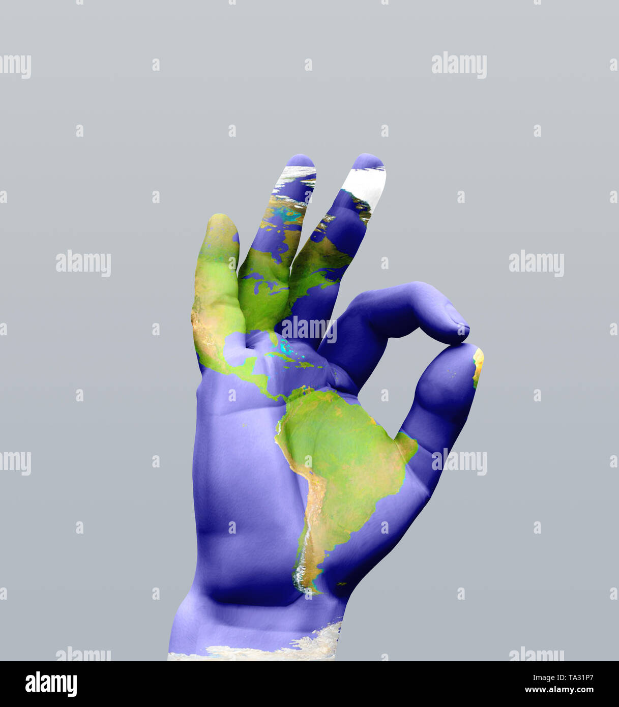 Americas OK. Hand sign Stock Photo - Alamy