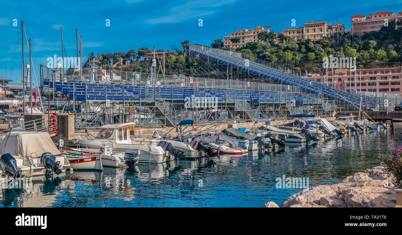 Monte Carlo, Monaco - April 20, 2016: City skyline with luxury ...