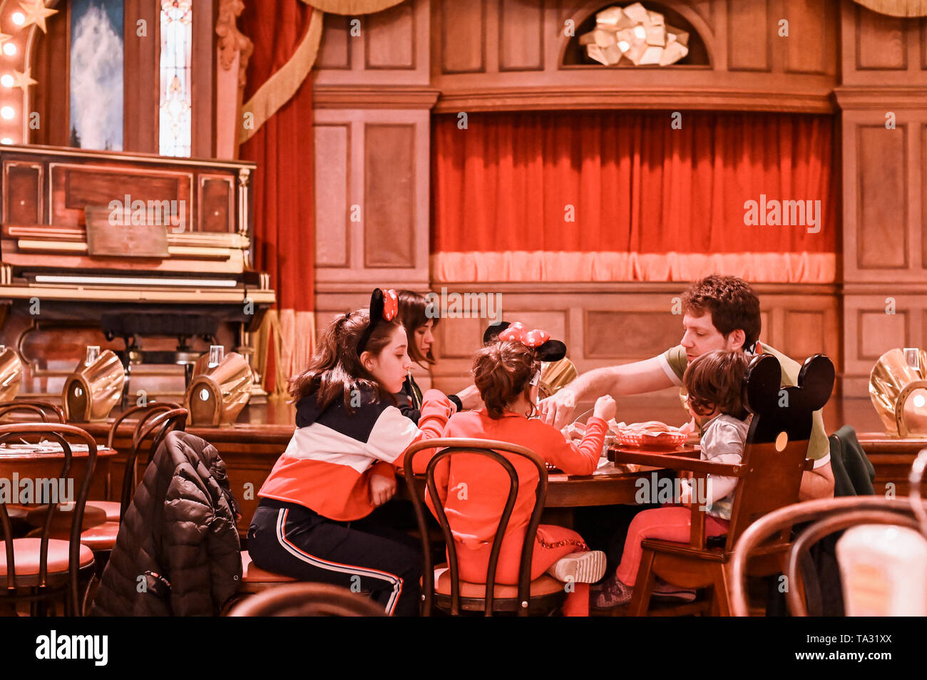 Themed restaurant for a family dinner. Fabulous interior Stock Photo ...