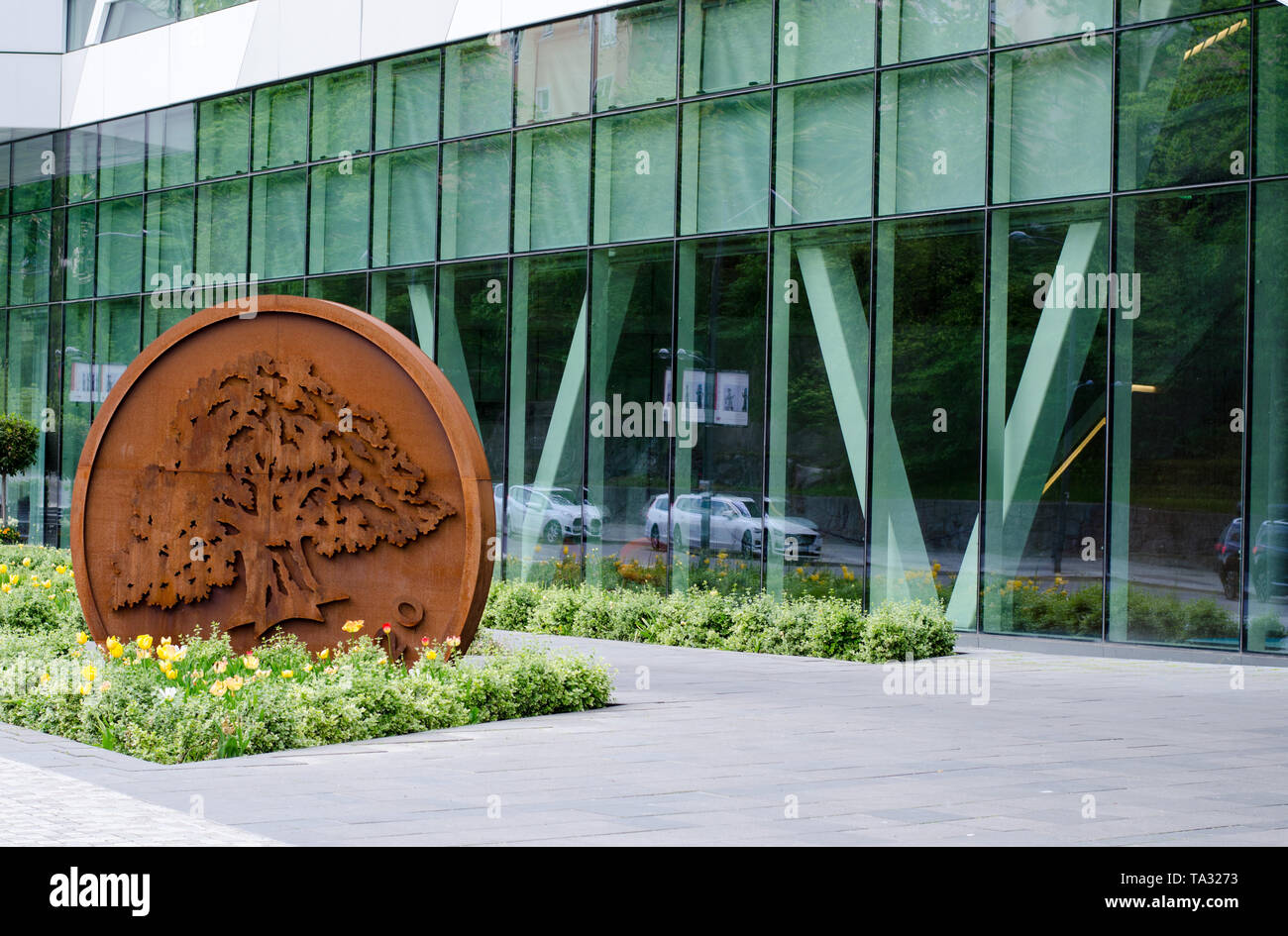Stockholm, Sweden - 18 May 2019. A view from the outside of the swedish ...