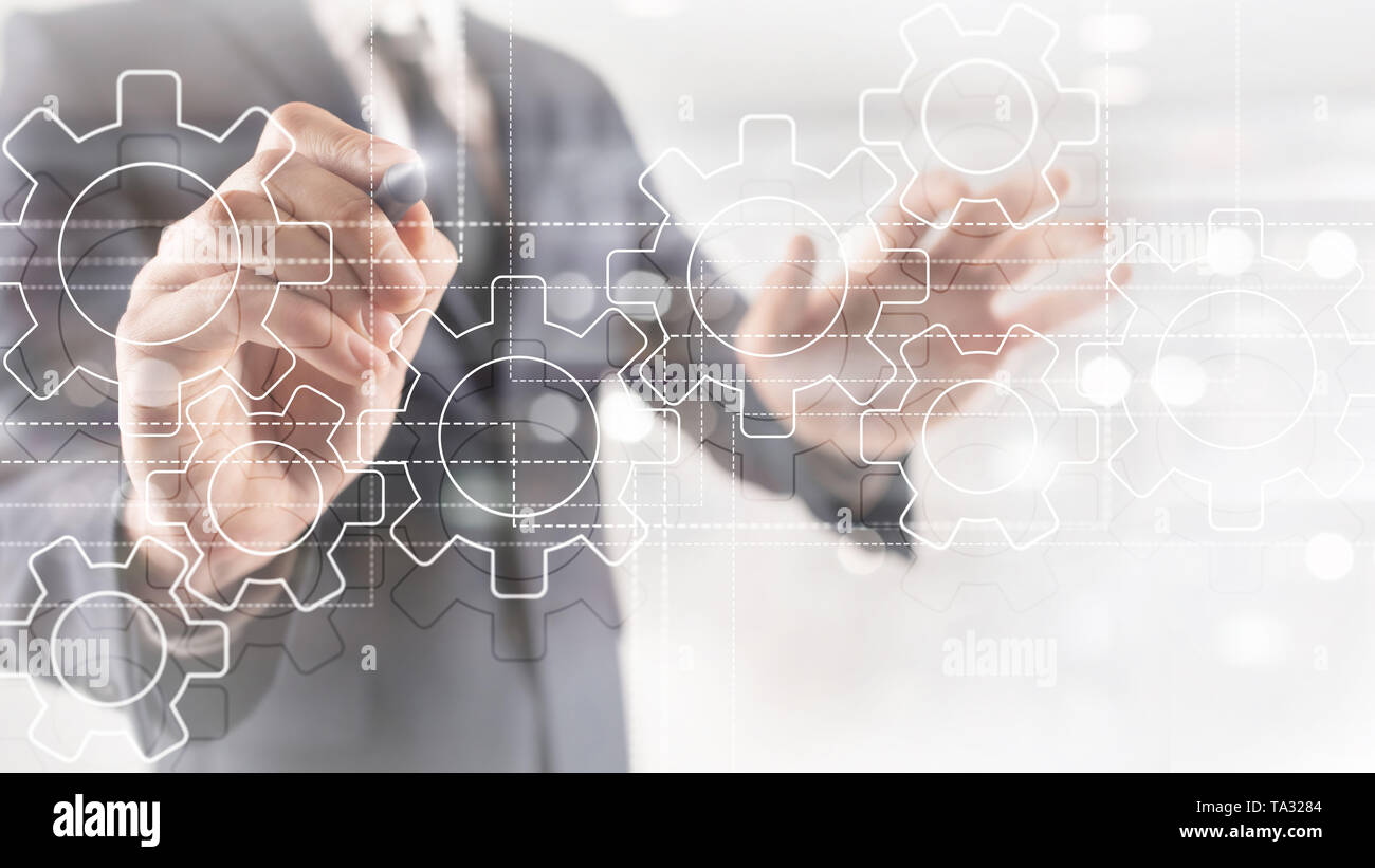 Gears mechanism, digital transformation, data integration and digital ...