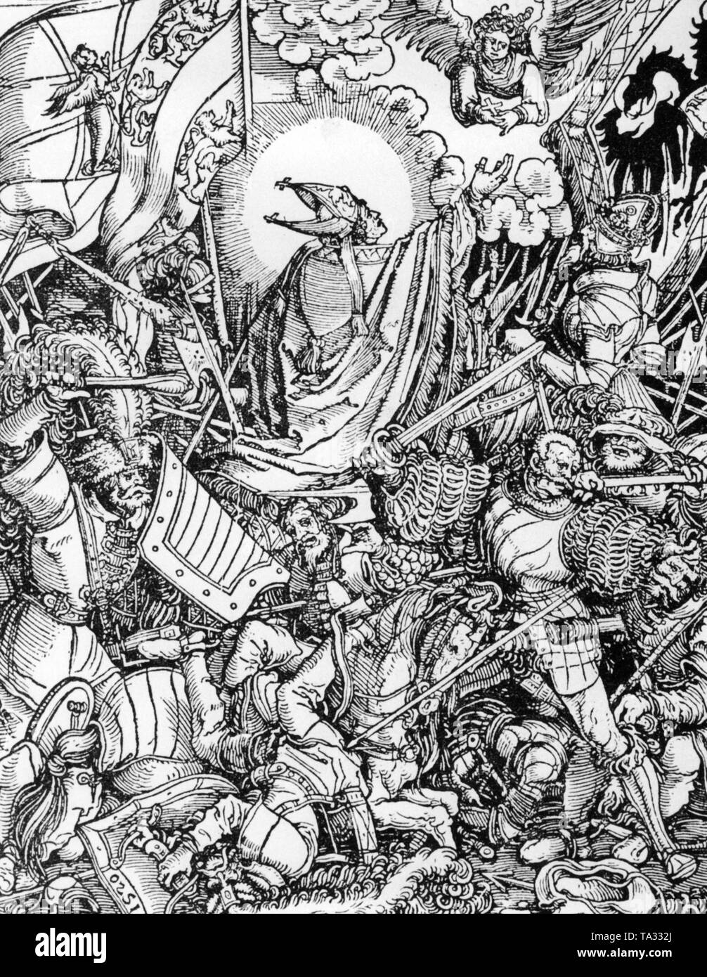 His death in the battle of lechfeld against the magyars hi-res stock ...