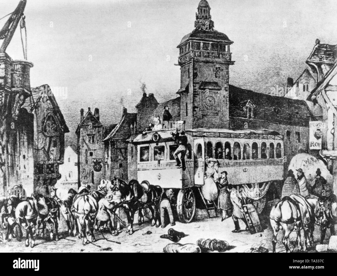 Mail stagecoach Black and White Stock Photos & Images - Alamy
