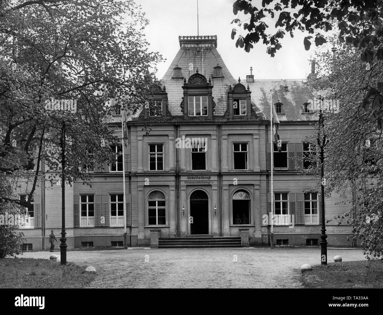 View of the portal of Castle Lanke (French Renaissance style) near ...
