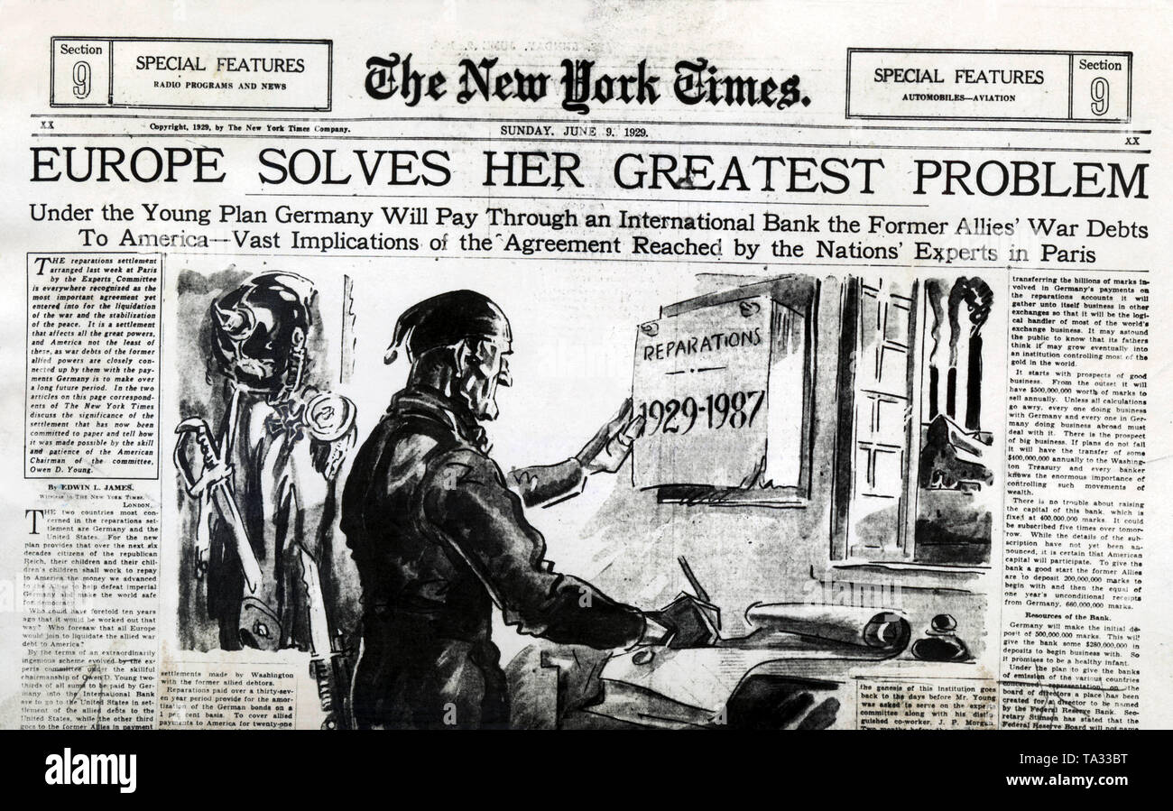 Reparations cartoon hi-res stock photography and images - Alamy