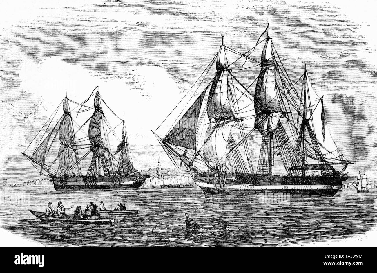 The two sailing ships "Erebus" and "Terror" participated in the ...